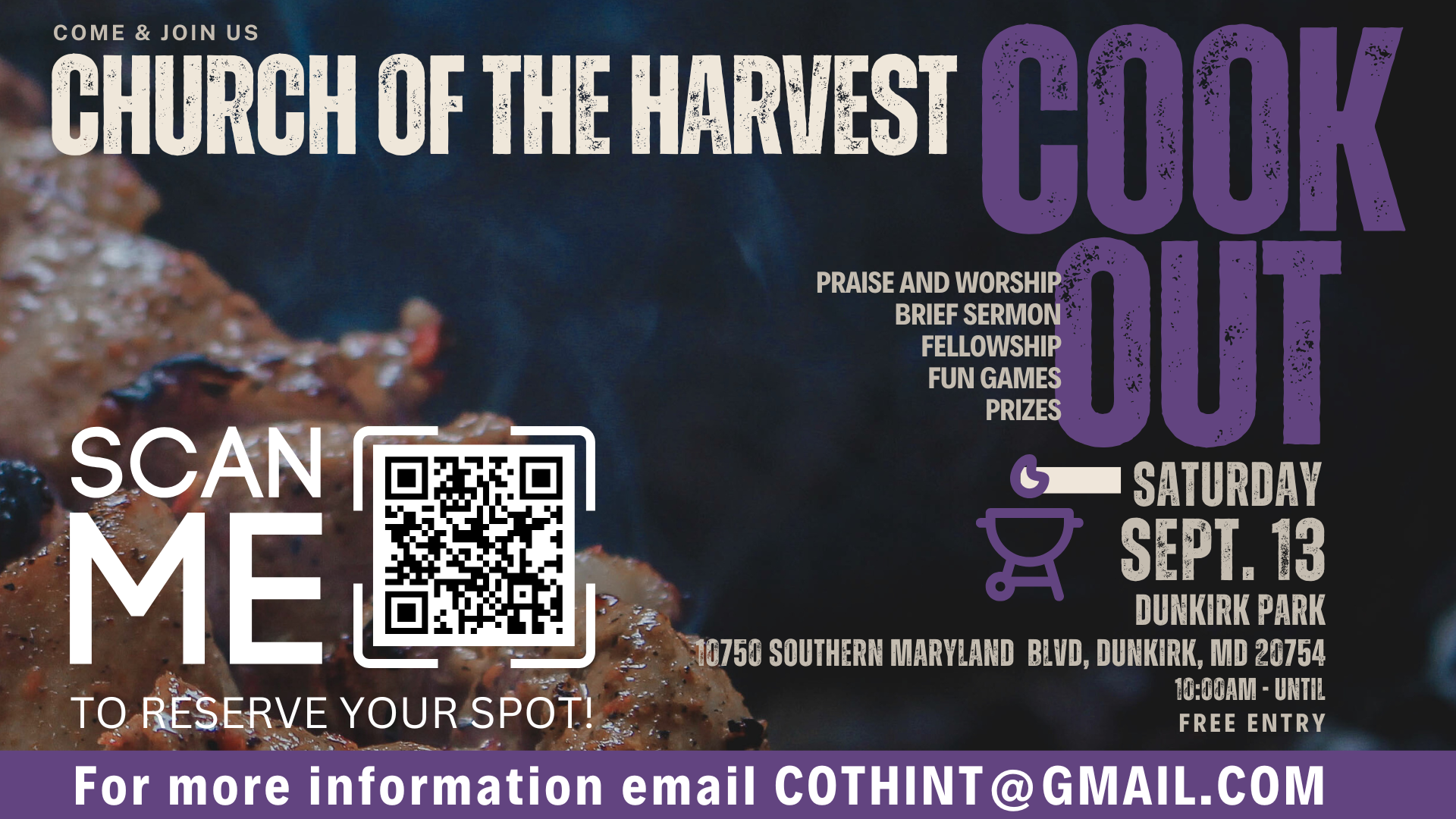 🍔Church of the Harvest Annual Cookout – Church of the Harvest